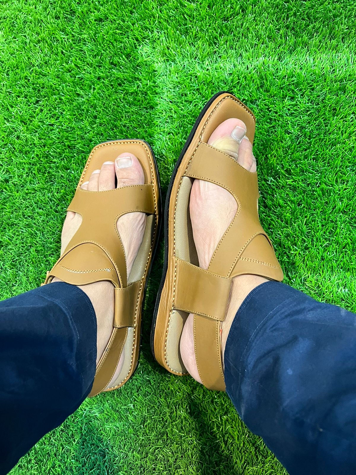 Peshawar Zalmi Panjedar Brown Chappal Pure Leather Handmade – Baashis